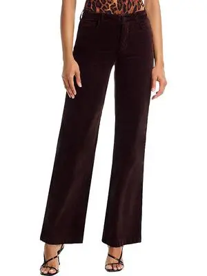 L'Agence Stevie Velvet High Rise Straight Jeans - Dark Java