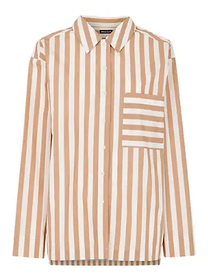 Whistles Stripe-print Pyjama Shirt - Cream