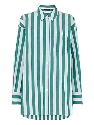 Whistles Stripe-pattern Oversized Cotton Shirt - Multi-coloured