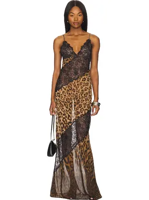 Nbd Bellucci Maxi Dress - Leopard Print