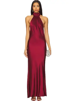 House Of Harlow 1960 X Astra Gown - Burgundy