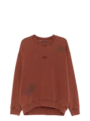 GROUND ZERO Logo-print Sweatshirt - Brown