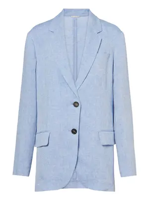 Brunello Cucinelli Linen-blend Blazer - Blue