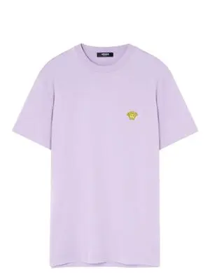Versace Medusa-embroidered T-shirt - Purple