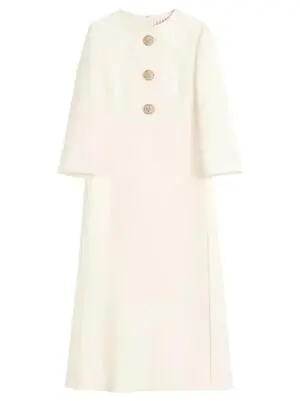 Valentino Garavani Crepe Couture Midi Dress - White