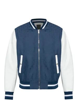 Givenchy Monogram-jacquard Bomber Jacket - Blue