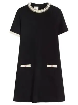 Valentino Garavani Embroidered Mini Dress - Black