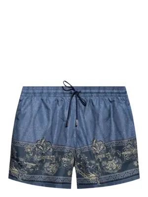 Etro Printed Swim Shorts - Blue