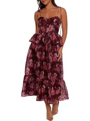 PETAL & PUP Mazy Floral Maxi Dress - Purple/ Magenta