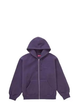 Supreme Pilled Zip Up Hooded Sweatshirt Dusty Purple