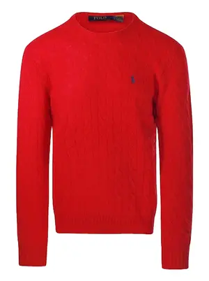 Ralph Lauren Classic Wool Pullover Park Ave Red