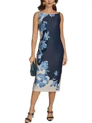 Donna Karan New York Boat Neck Sleeveless Midi Dress - Nightfall