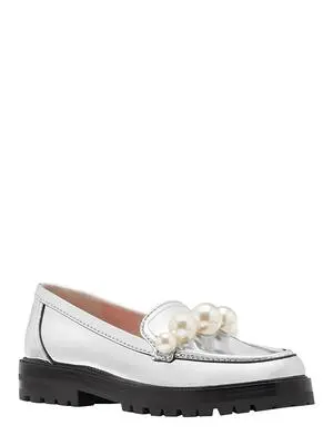 Kate Spade New York Posh Embellished Loafer Flats - Silver