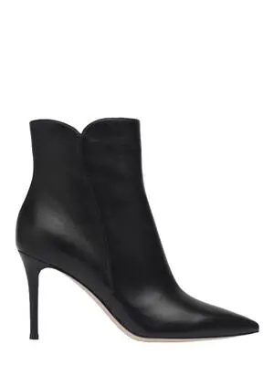 GIANVITO ROSSI Levy 85 Booties - Black Leather