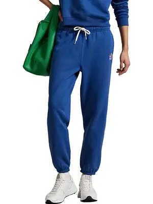 Ralph Lauren Logo Flag Athletic Pant - Dusty Azure