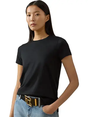 Ralph Lauren Hallie Cotton Jersey Tee - Black