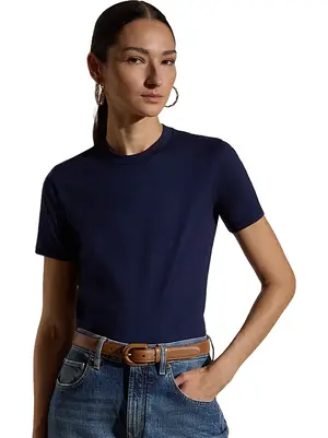 Ralph Lauren Hallie Cotton Jersey Tee - Lux Navy