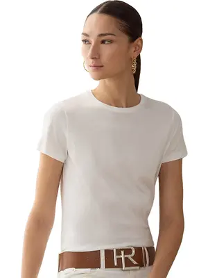 Ralph Lauren Hallie Cotton Jersey Tee - Optic White