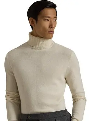 Ralph Lauren Wool-cotton Turtleneck Sweater - Andover Cream