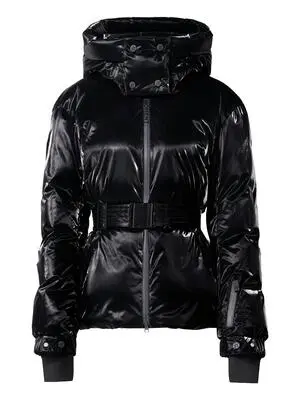 Perfect Moment Candice Down Parka Jacket - Black-liquid