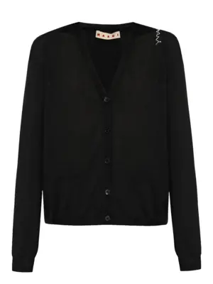 MARNI Marni Embroidered Logo Cardigan