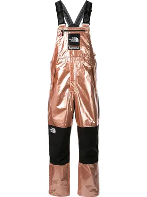 Supreme Tnf Metallic Bib Pant - Gold