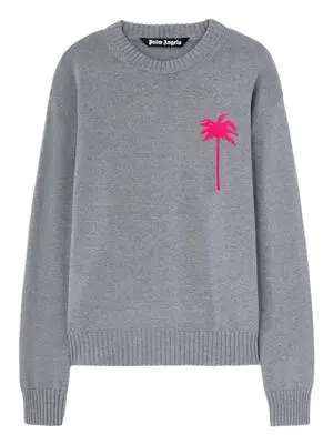 Palm Angels Knit Palm Jumper - Grey