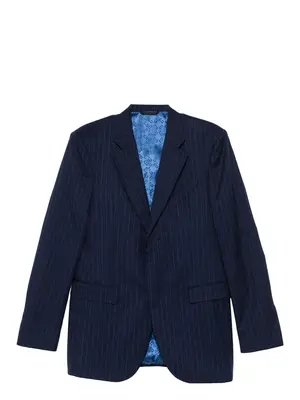 Givenchy Striped Wool Jacket - Blue
