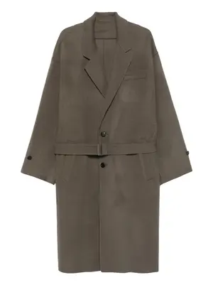 SONGZIO Detachable-lapels Coat - Grey