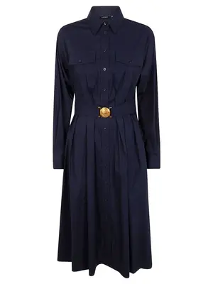 Ralph Lauren Shirt Midi Dress - Blue
