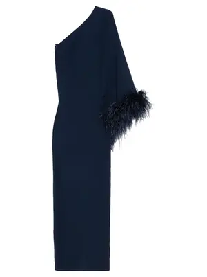 TALLER MARMO Feathered Eternity Maxi Dress - Blue