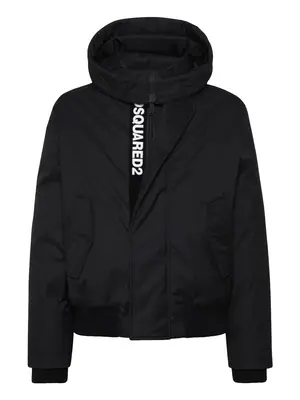 Dsquared2 Concealed Logo-print Padded Jacket - Black