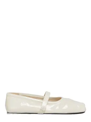 Marni Patent-leather Ballerina Flats - White