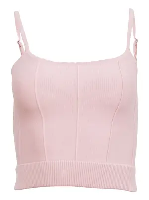 Fleur Du Mal Ribbed-knit Tank Top - Pink