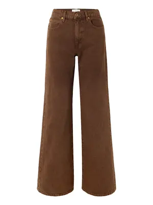SLVRLAKE Grace High-rise Wide-leg Jeans - Brown