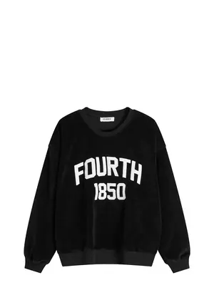 4TH & RECKLESS Cadie Velour Sweatshirt - Black