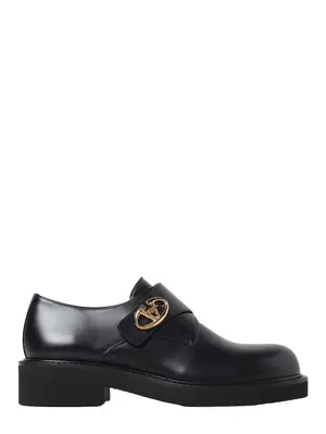 Valentino Garavani Leather Monk Strap Shoes - Black