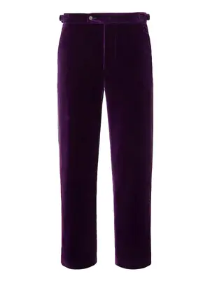 BODE Showcase Cotton Velvet Trousers - Purple