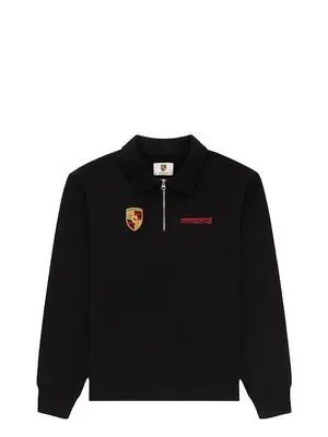 Aimé Leon Dore X Porsche 993 Turbo Quarter Zip Pullover - Jet Black