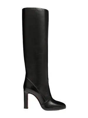 Santoni Andy Leather Knee High Boot - Black