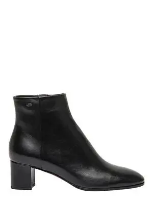 Santoni Halfrida Zip-up Bootie - Black