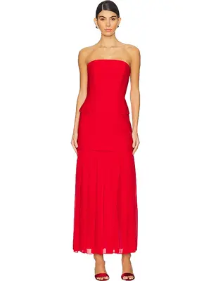 NICHOLAS Rhonda Dress - Crimson