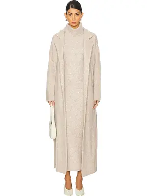 CAMILA COELHO Jona Maxi Sweater Coat - Beige