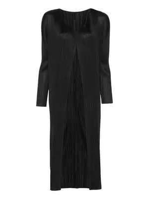 Issey Miyake Plissé Coat - Black