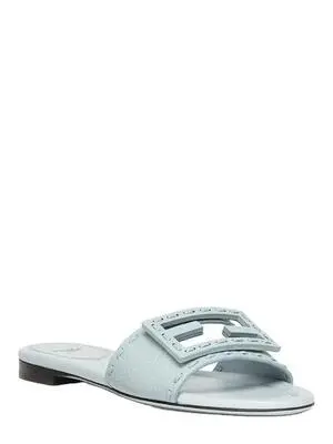 Fendi Signature Slide Sandal - Light Blue