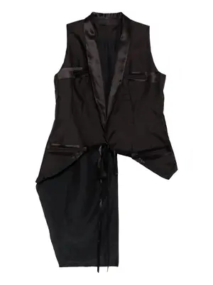 MARC LE BIHAN Asymmetric Waistcoat - Black