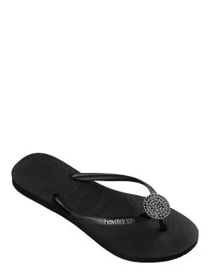 Havaianas Havaianas Slim Crystal Flip Flop Black