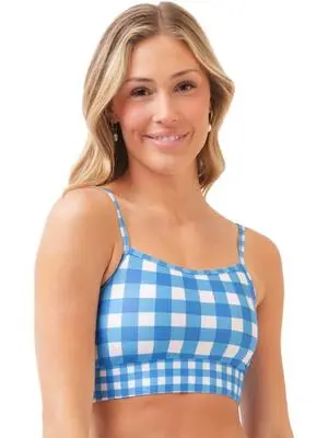 LIME RICKI SWIMWEAR Bralette - Blue Gingham