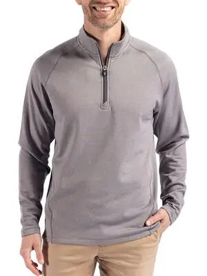 Cutter & Buck Peshastin Fleece Half Zip Pullover - Elemental Grey Heather