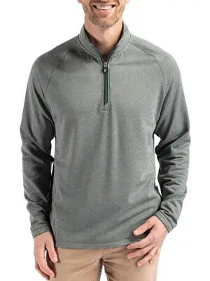 Cutter & Buck Peshastin Fleece Half Zip Pullover - Hunter Heather